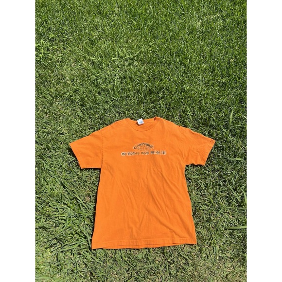 Shirts | Vintage Y2k My Monkey Made Me Funny Script Tee Orange T Shirt ...
